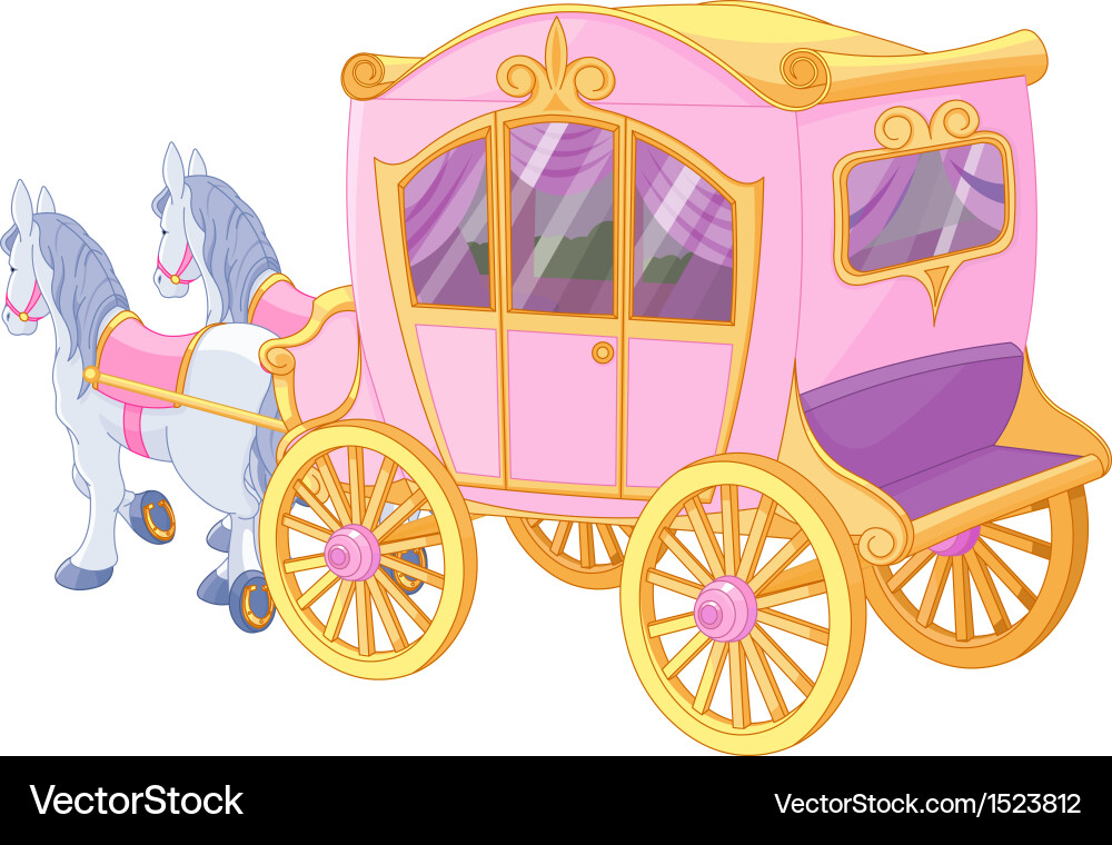 Elegant Princess Carriage Royalty Free Vector Image