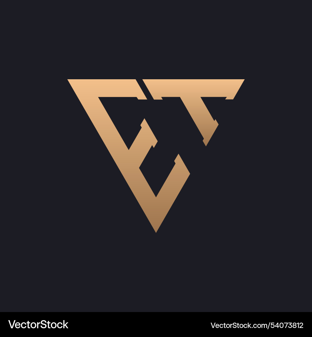 Et logo design modern minimal elegant and luxury Vector Image