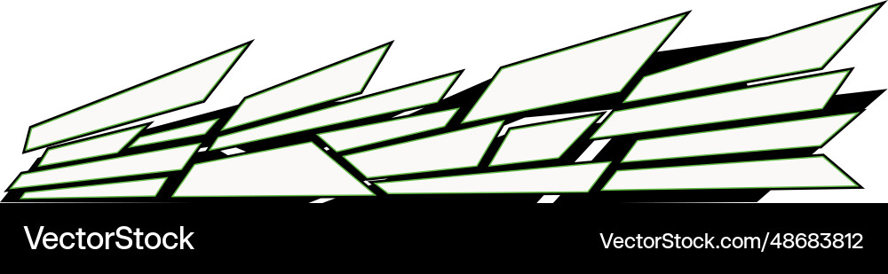 Green and white angled Royalty Free Vector Image