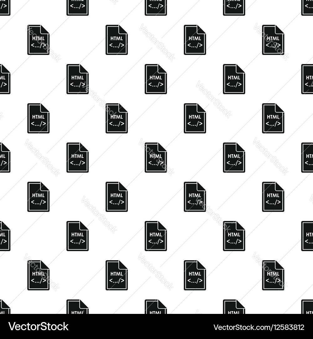 Html file pattern simple style Royalty Free Vector Image