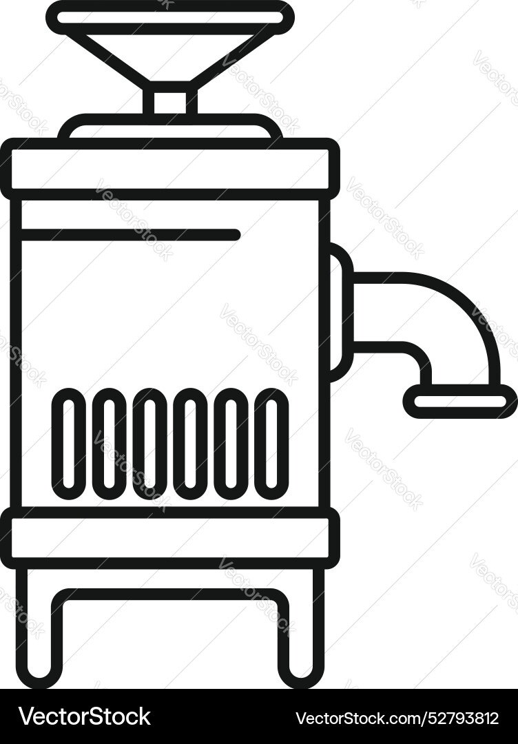 Industrial dryer machine processing food or other Vector Image