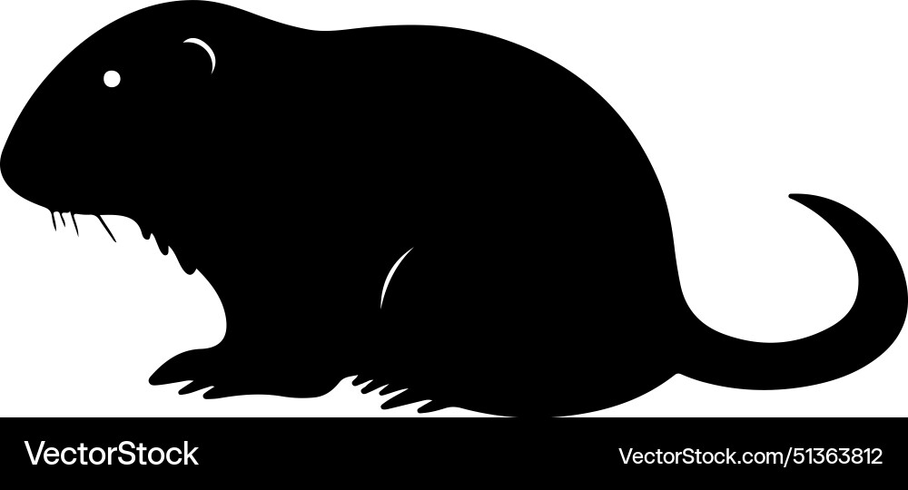 Mole silhouette white background Royalty Free Vector Image