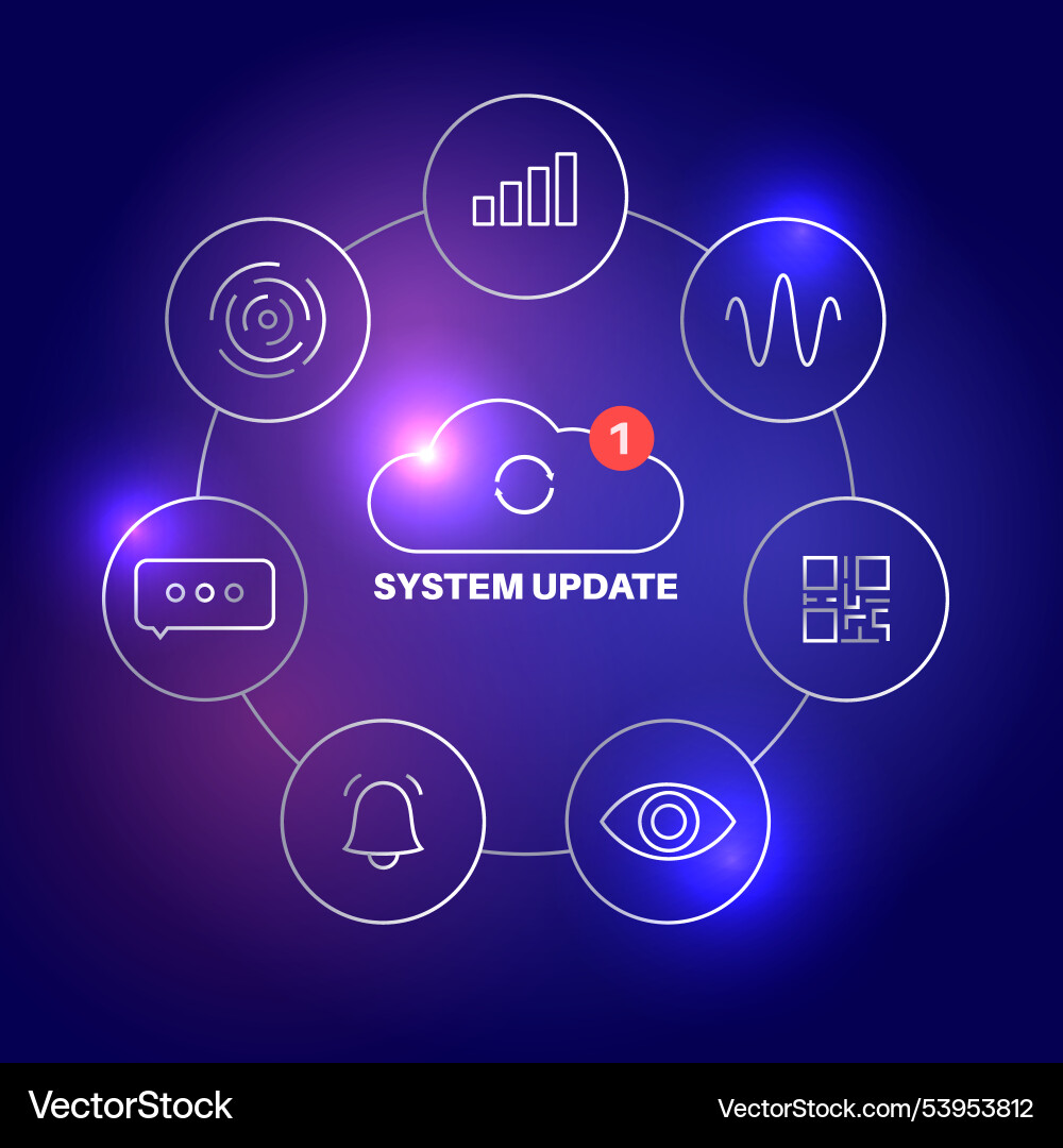 System update concept Royalty Free Vector Image