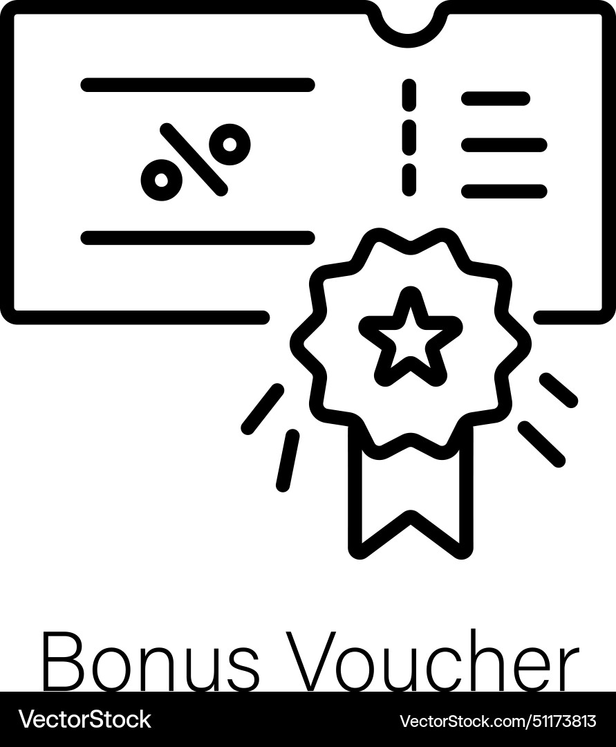 Bonus voucher Royalty Free Vector Image - VectorStock