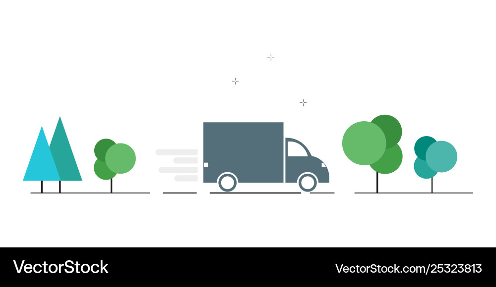Cargo delivery services fast moving transport Vector Image