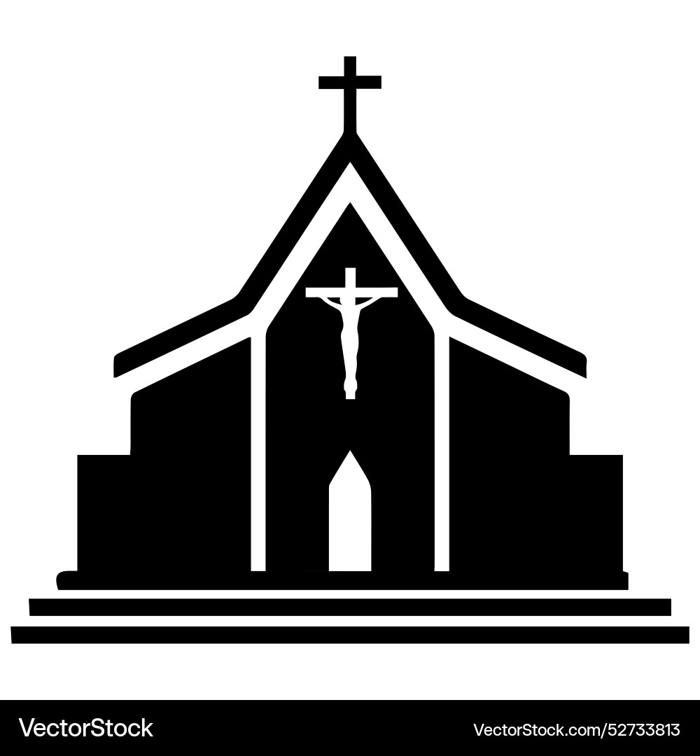 Christian church icon Royalty Free Vector Image