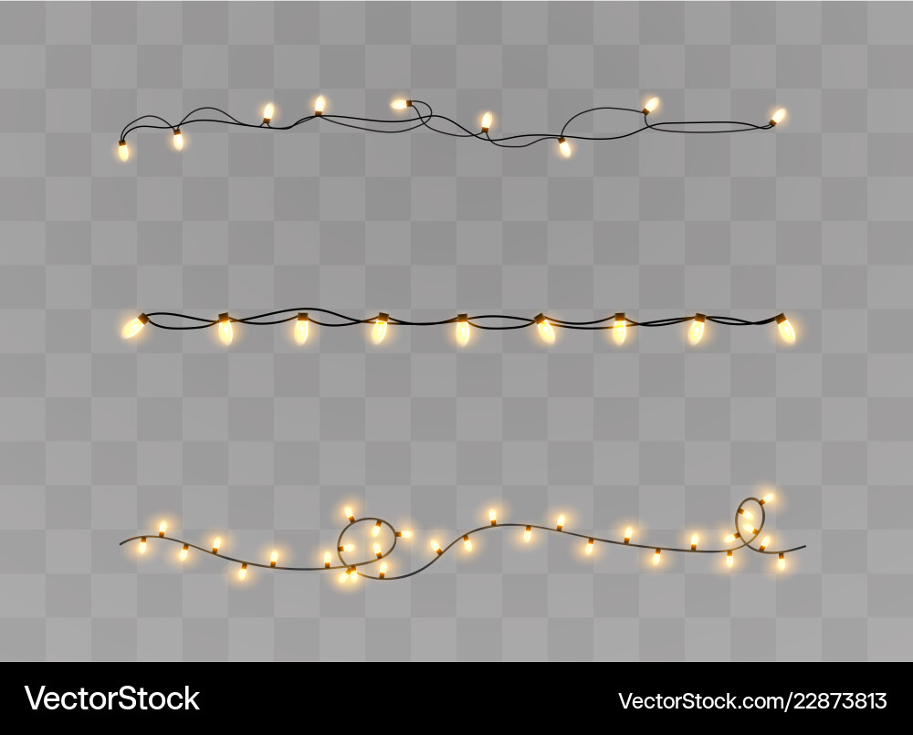 Christmas lights isolated Royalty Free Vector Image