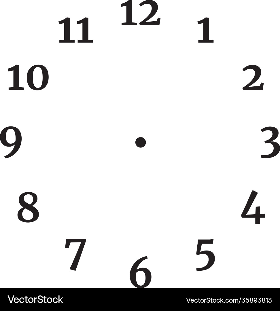 Clock face Royalty Free Vector Image - VectorStock