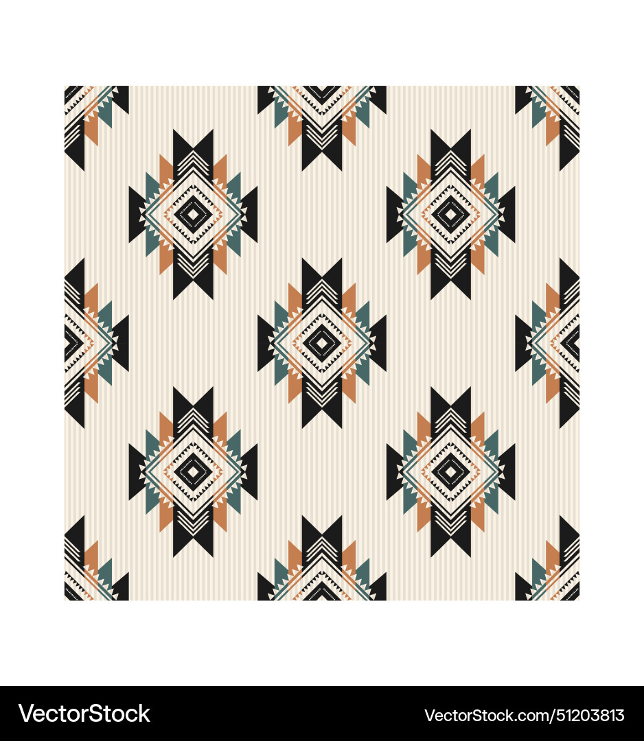 Colorful southwest geometric pattern Royalty Free Vector
