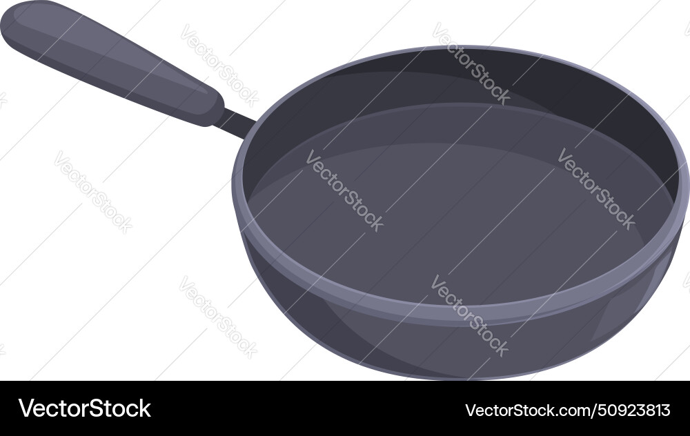 Frying pan black color icon cartoon Royalty Free Vector