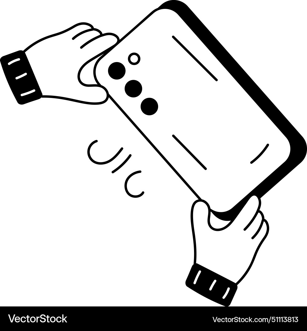 Handheld phone Royalty Free Vector Image - VectorStock