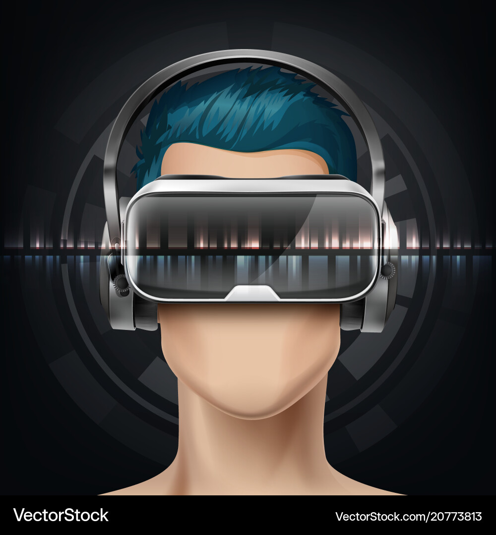 Optical head-mounted display Royalty Free Vector Image
