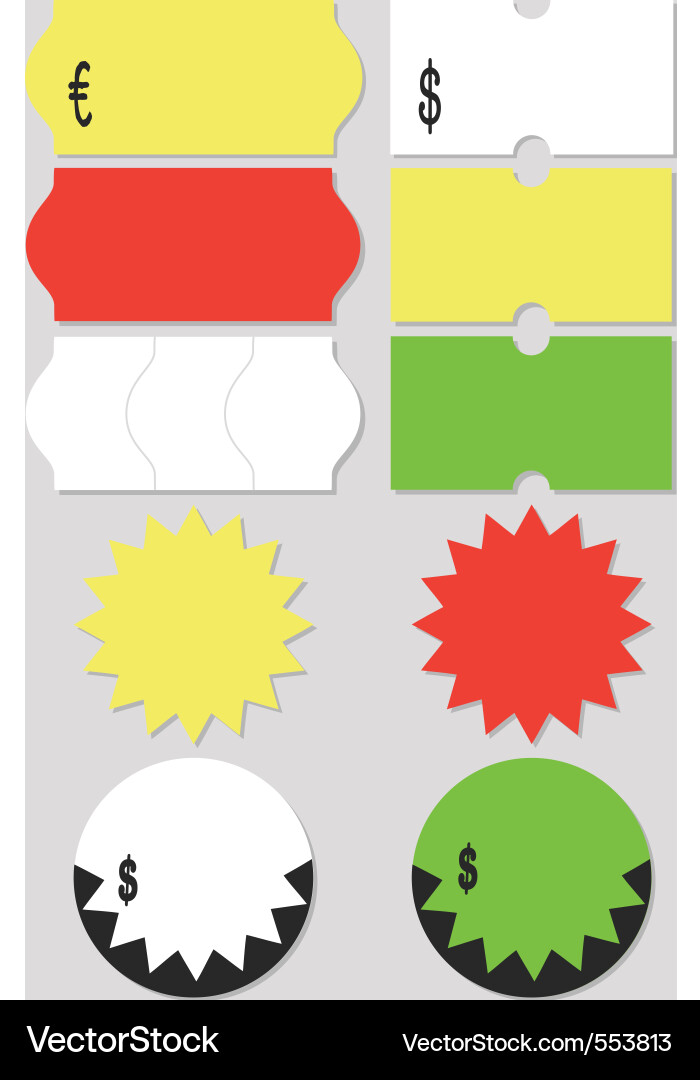 Price tag set Royalty Free Vector Image - VectorStock
