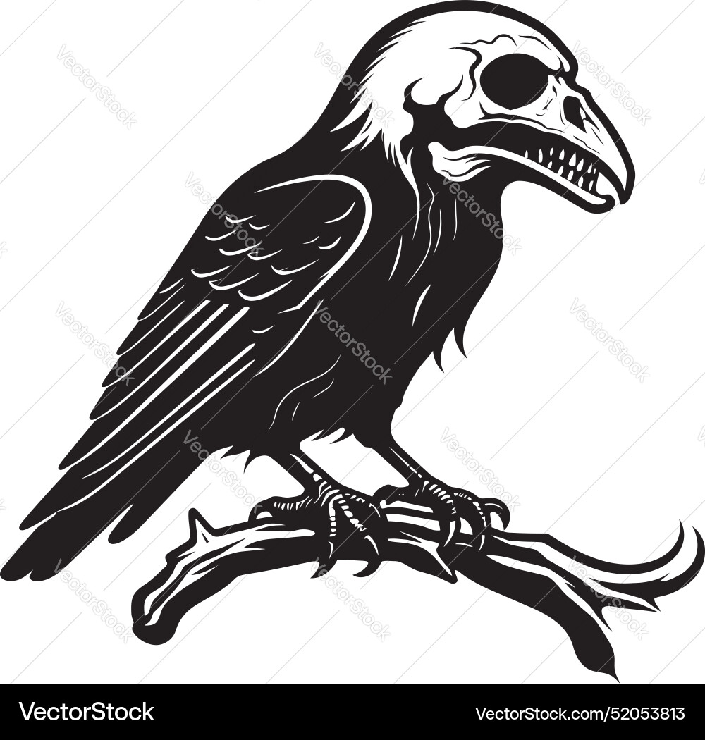Ravens shelter graphic emblem mystic guard Vector Image
