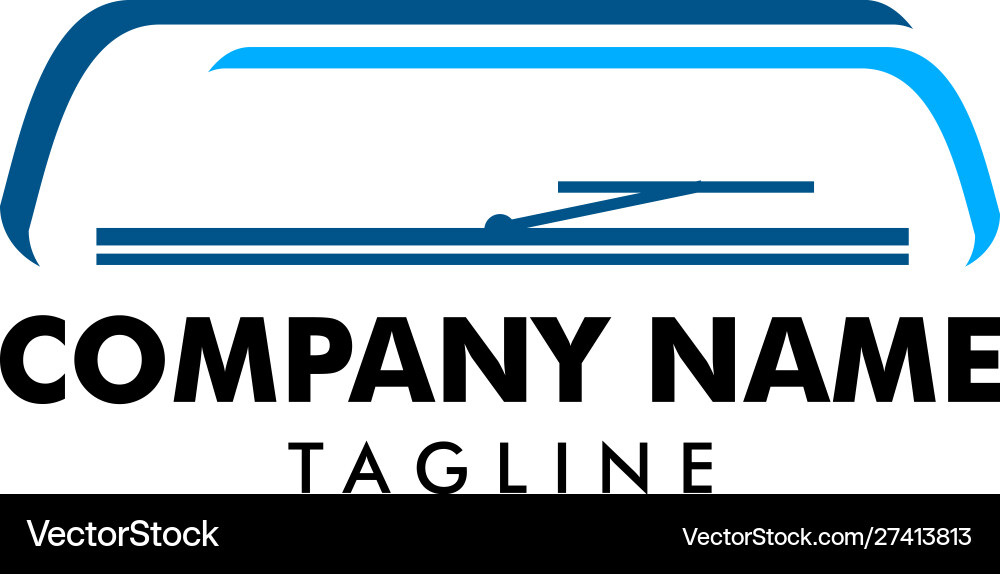 Windshield wiper car logo icon design Royalty Free Vector