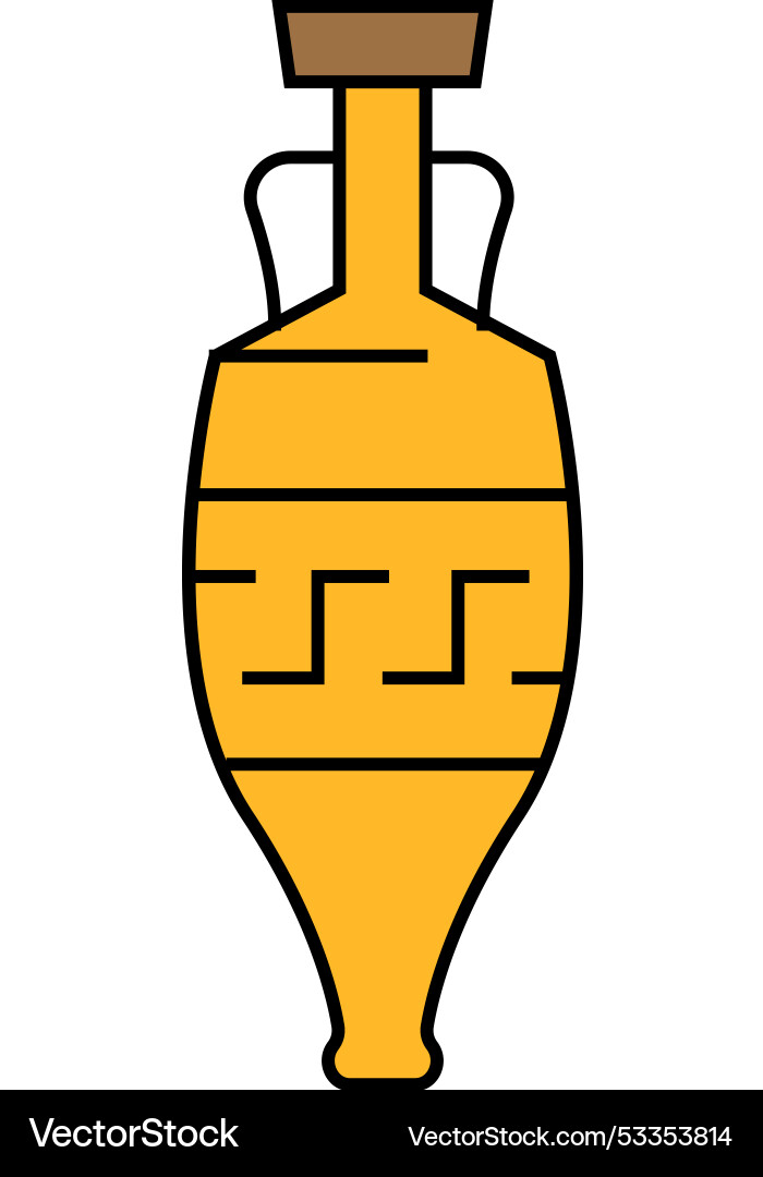 Ancient amphora icon color Royalty Free Vector Image
