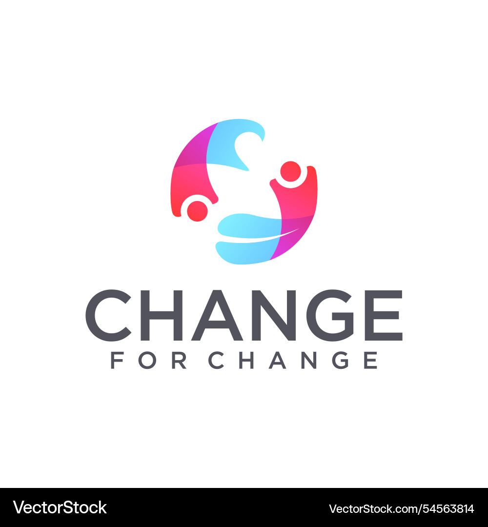 Community and non profit logo design Royalty Free Vector