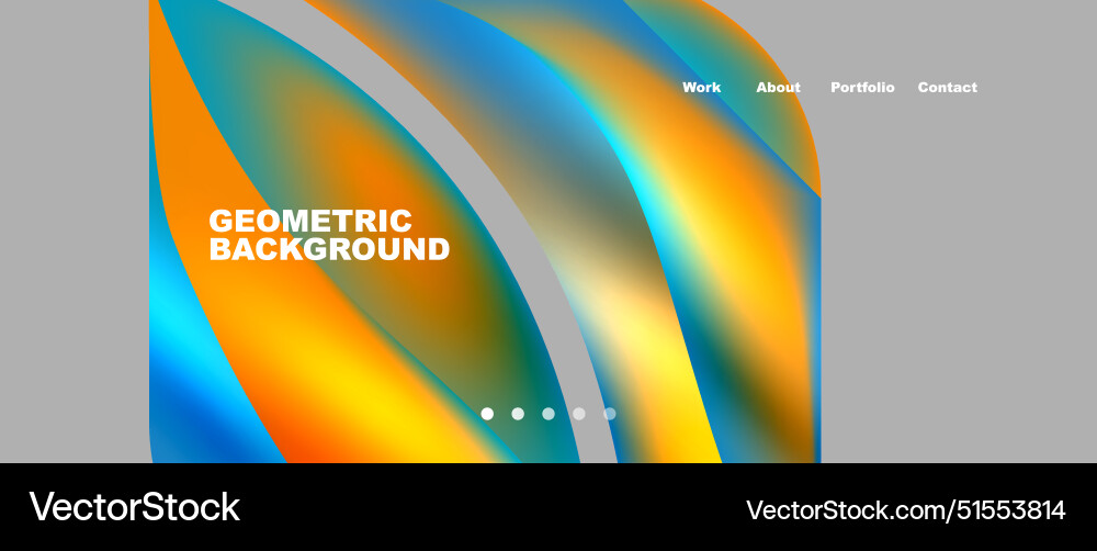 Dynamic flowing shapes concept design composition Vector Image