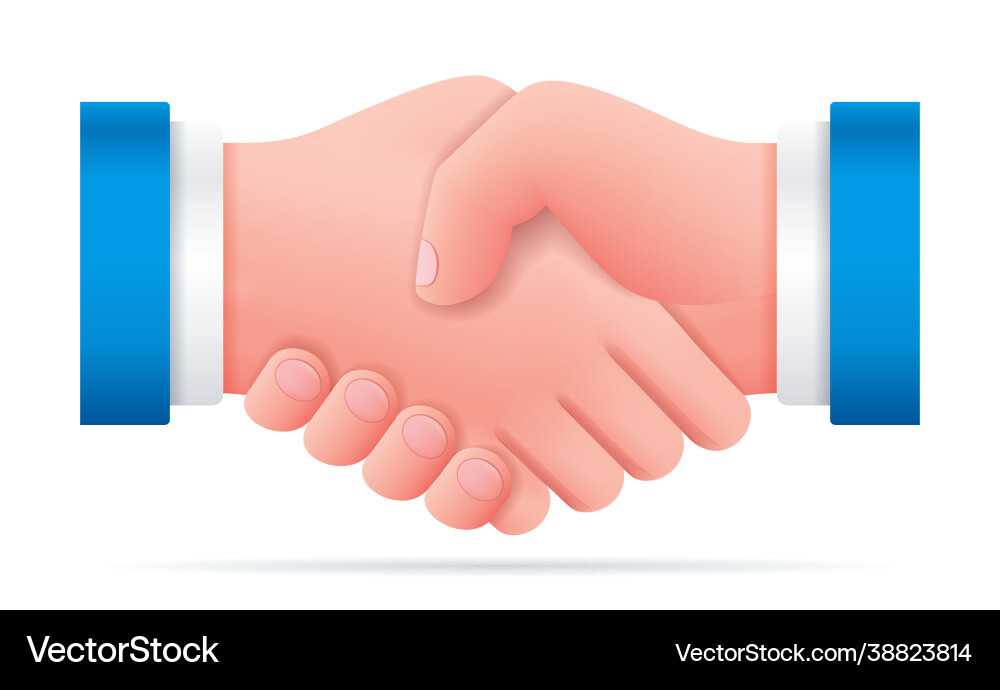 Handshake icon partnership shake hands good Vector Image