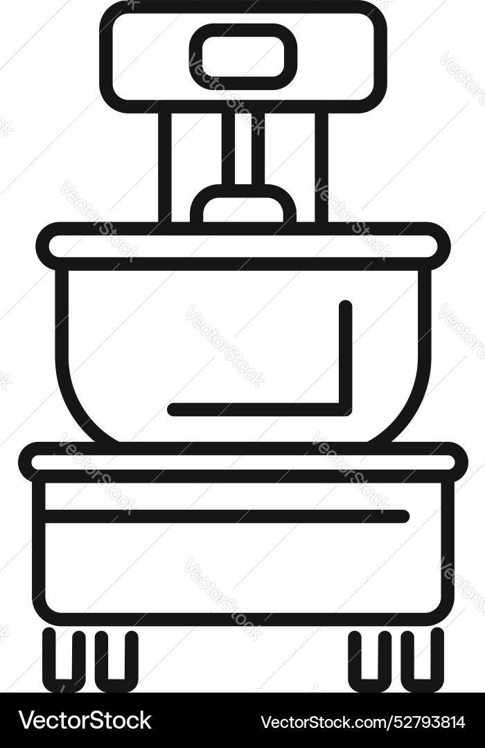 Professional dough mixer kneading for baking Vector Image