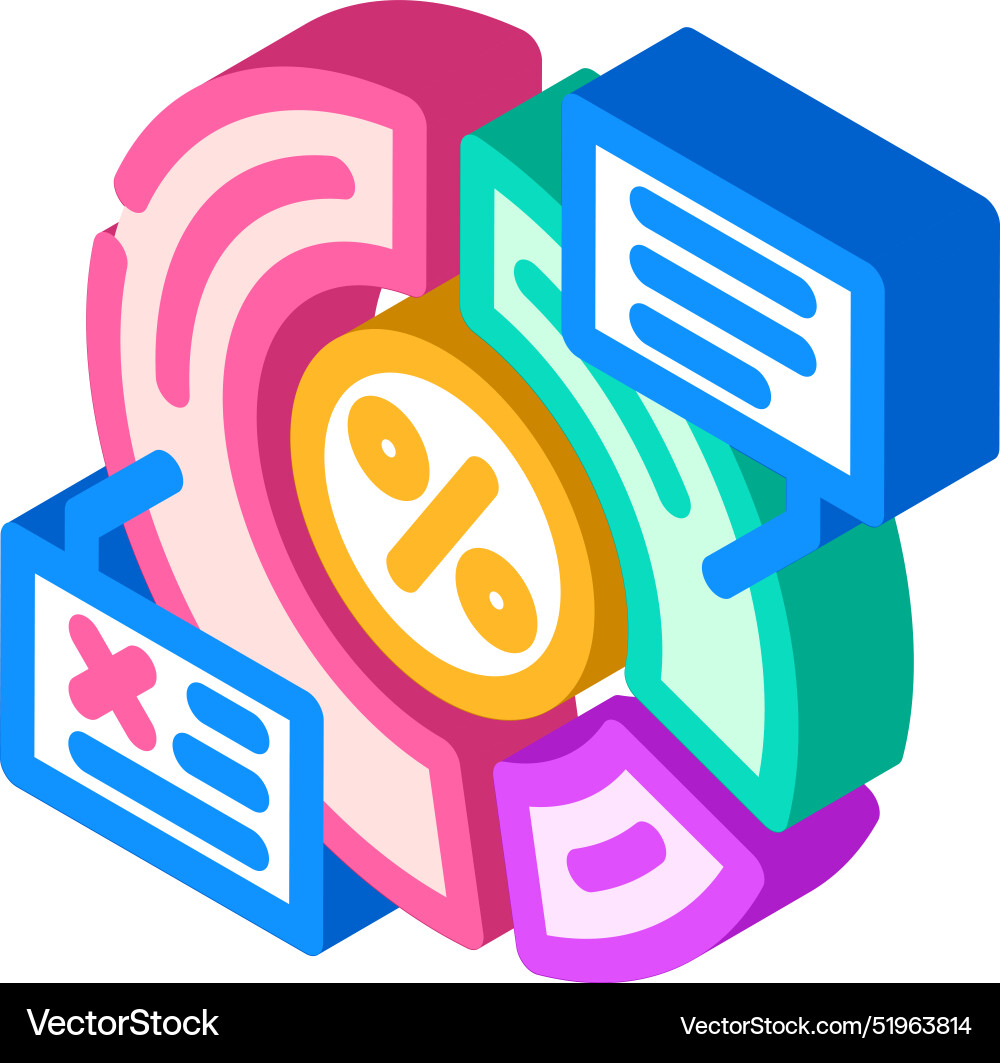 Resource allocation business process isometric Vector Image
