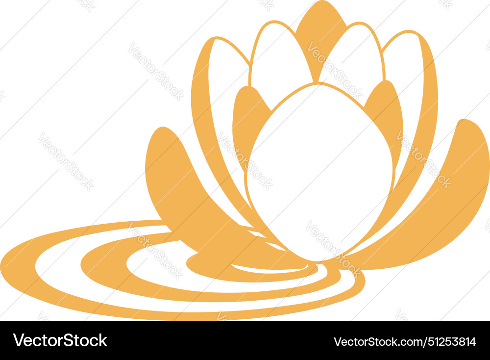Traditional asian lotus flower with leaf Vector Image