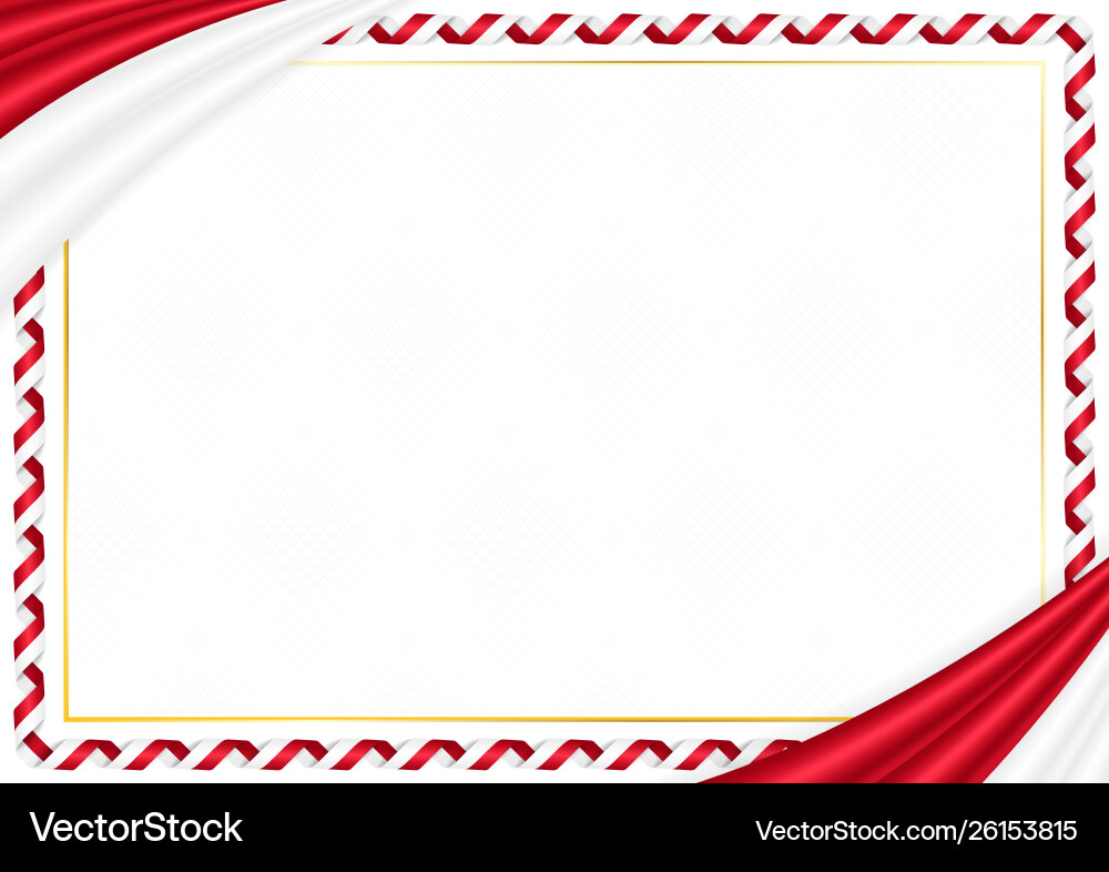 Border made with monaco national colors Royalty Free Vector
