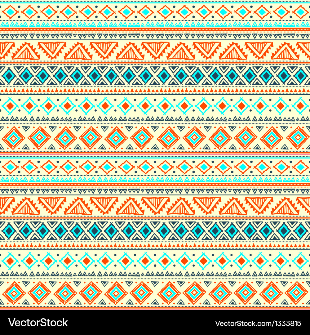 Colorful Tribal Pattern Royalty Free Vector Image