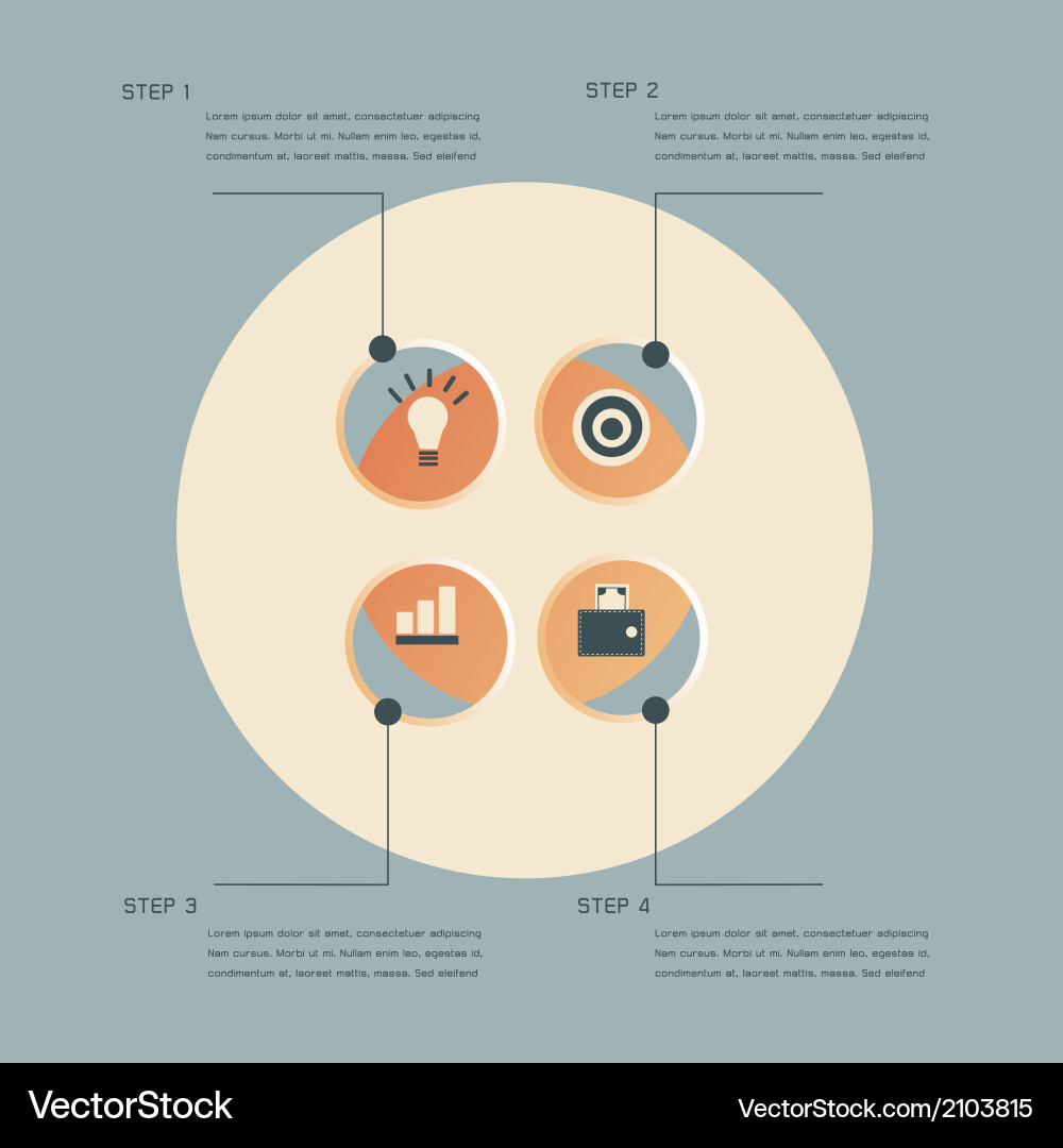 Infographic steps design template Royalty Free Vector Image