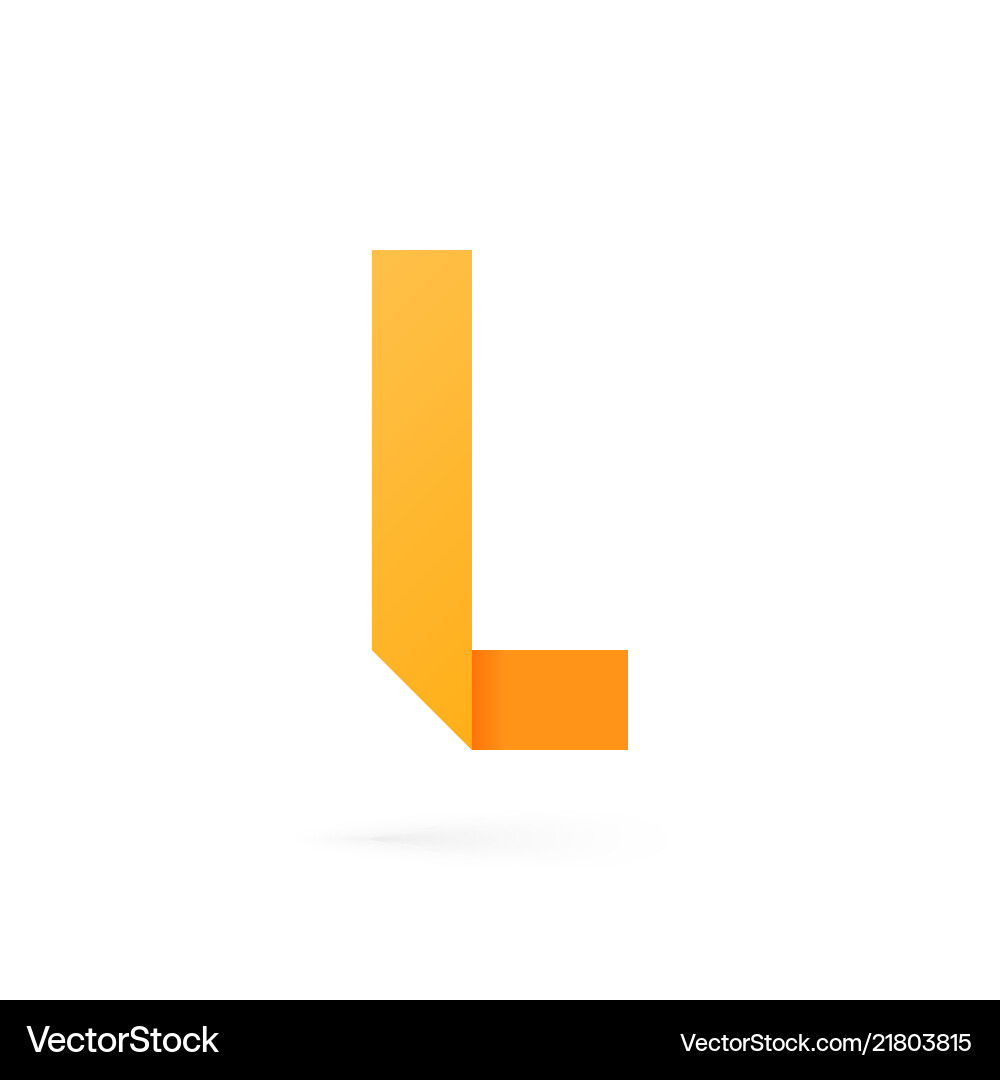 Letter l logo on white alphabet background Vector Image