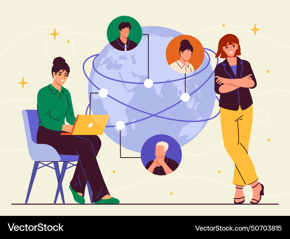 Online connection concept Royalty Free Vector Image