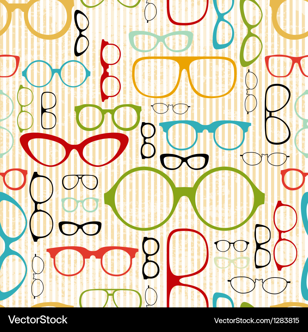 Vintage Glasses Pattern Royalty Free Vector Image