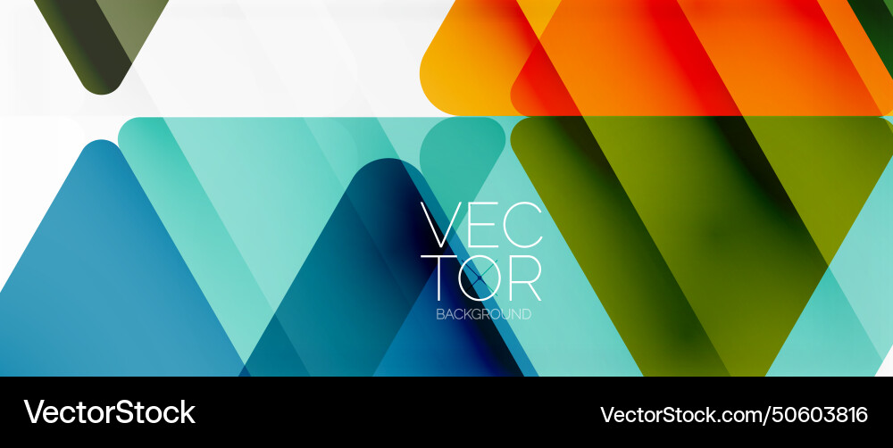 Abstract background color transparent triangles Vector Image
