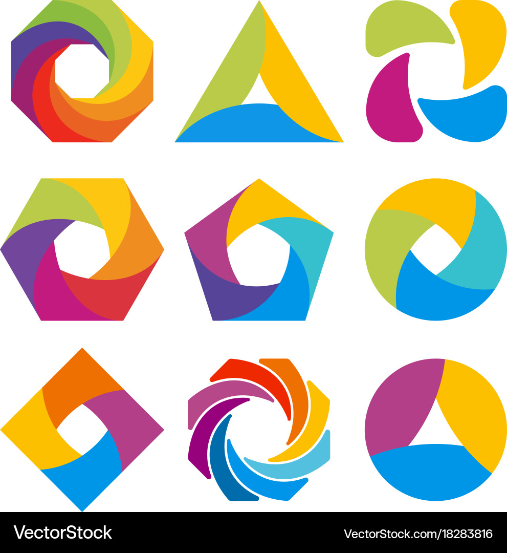 Abstract logo shape design Royalty Free Vector Image Abstract logo shape design Royalty Free Vector Image