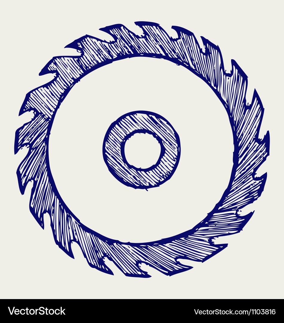 Circular saw blade Royalty Free Vector Image - VectorStock