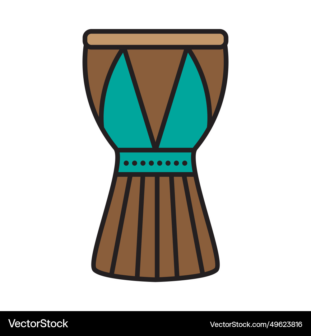 Djembe logo design image Royalty Free Vector Image
