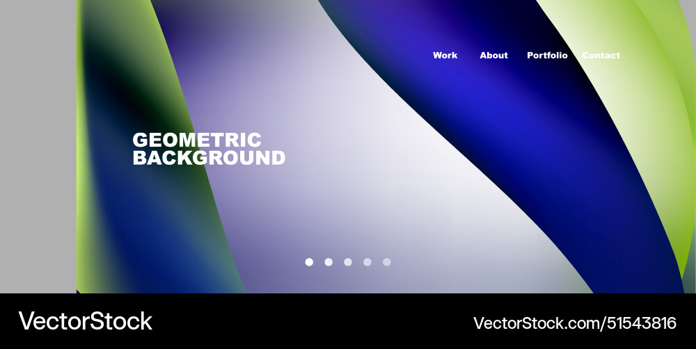 Dynamic flowing shapes concept design composition Vector Image