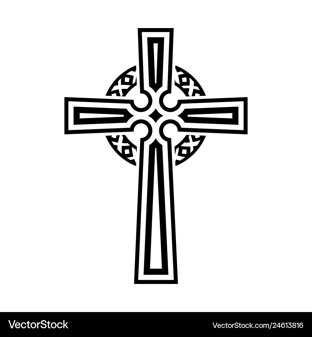 Elegant Christian Cross Royalty Free Vector Image