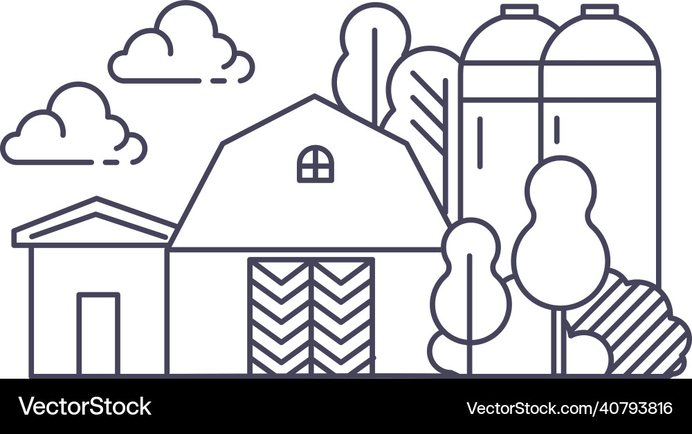 Farm Storage Shed with Tools Royalty Free Vector Image