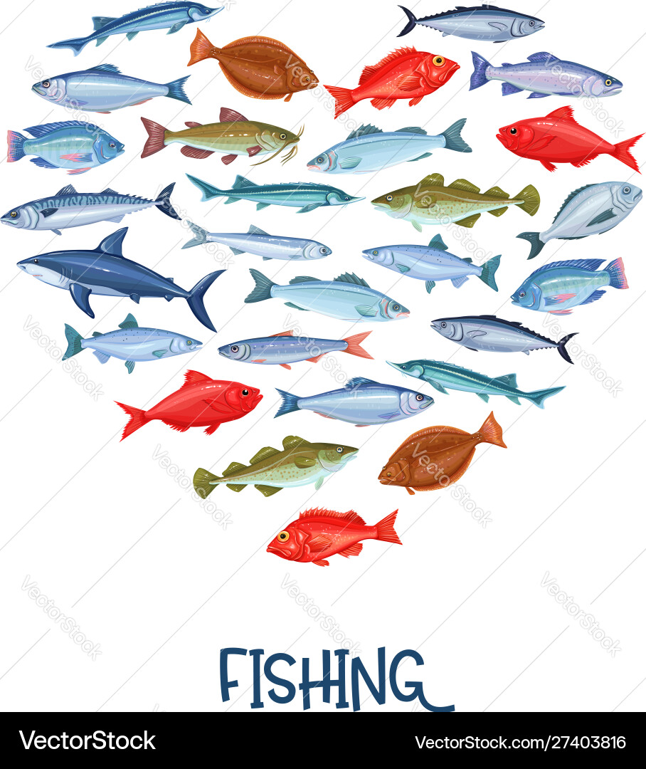 Fish banner seafood Royalty Free Vector Image - VectorStock