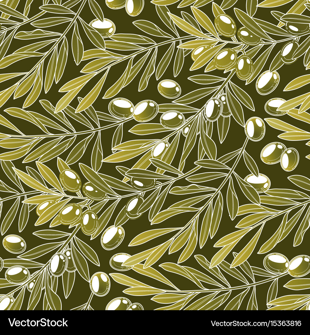Graphic olive pattern Royalty Free Vector Image