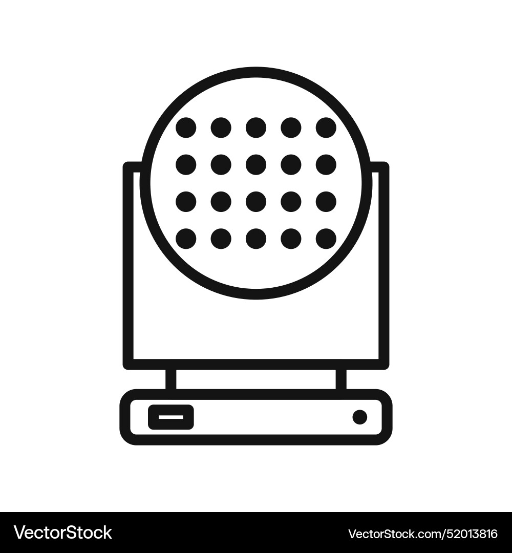 Laser lamp icon black line art Royalty Free Vector Image