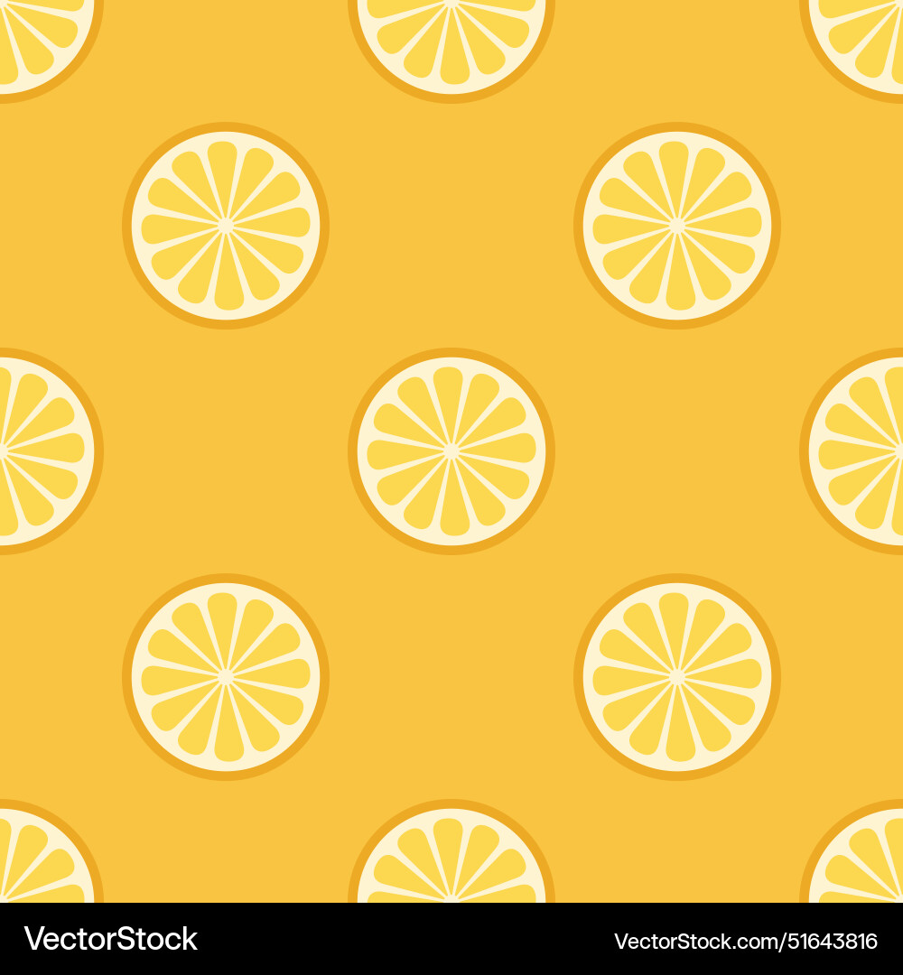 Lemon slices seamless pattern Royalty Free Vector Image