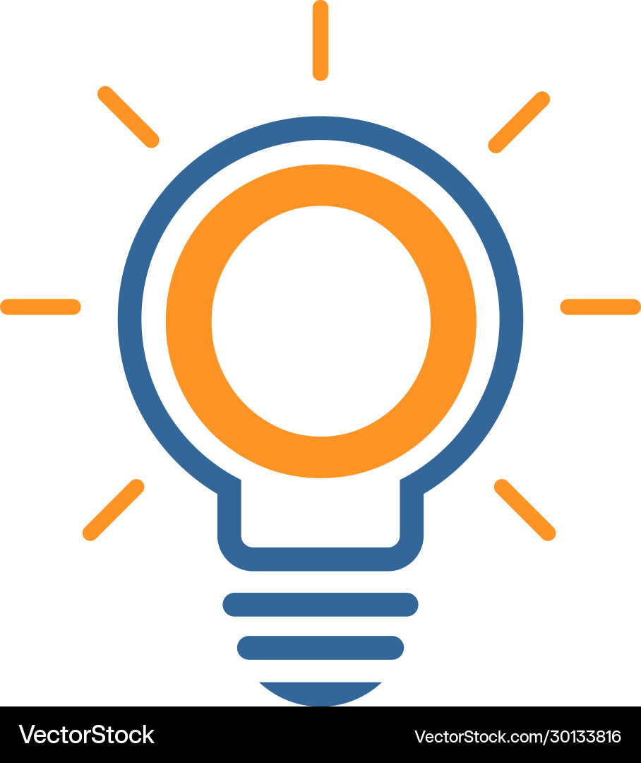 Light bulb company logo Royalty Free Vector Image