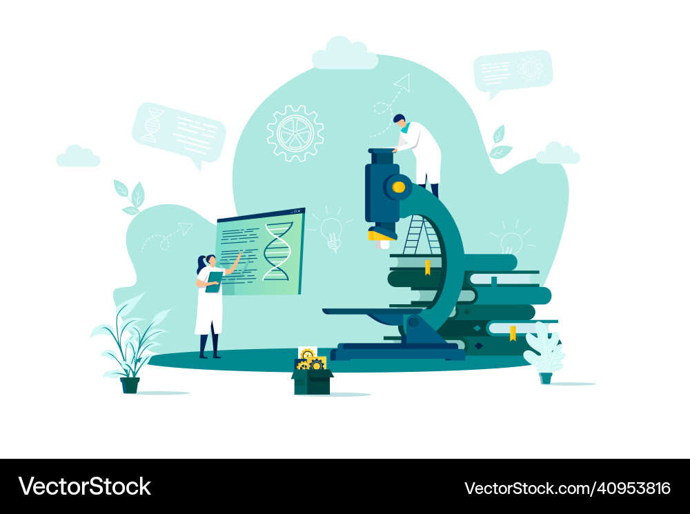 Medical laboratory concept in flat style Vector Image