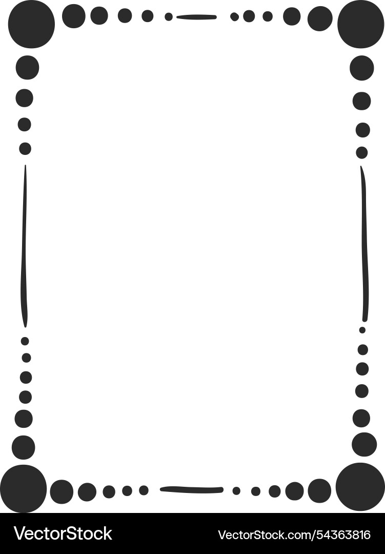 Simple hand drawn rectangular frame features Vector Image