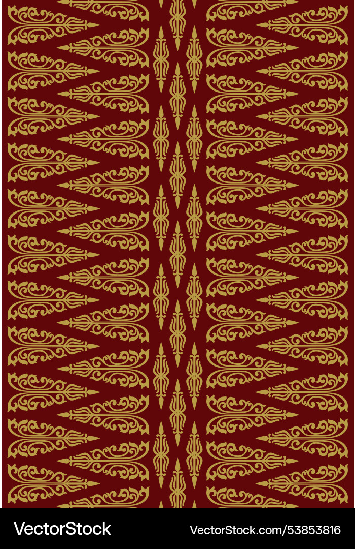 Traditional classic malay handwoven maroon red Vector Image