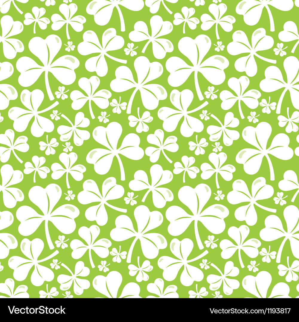 Clover Leaf Pattern Royalty Free Vector Image - VectorStock