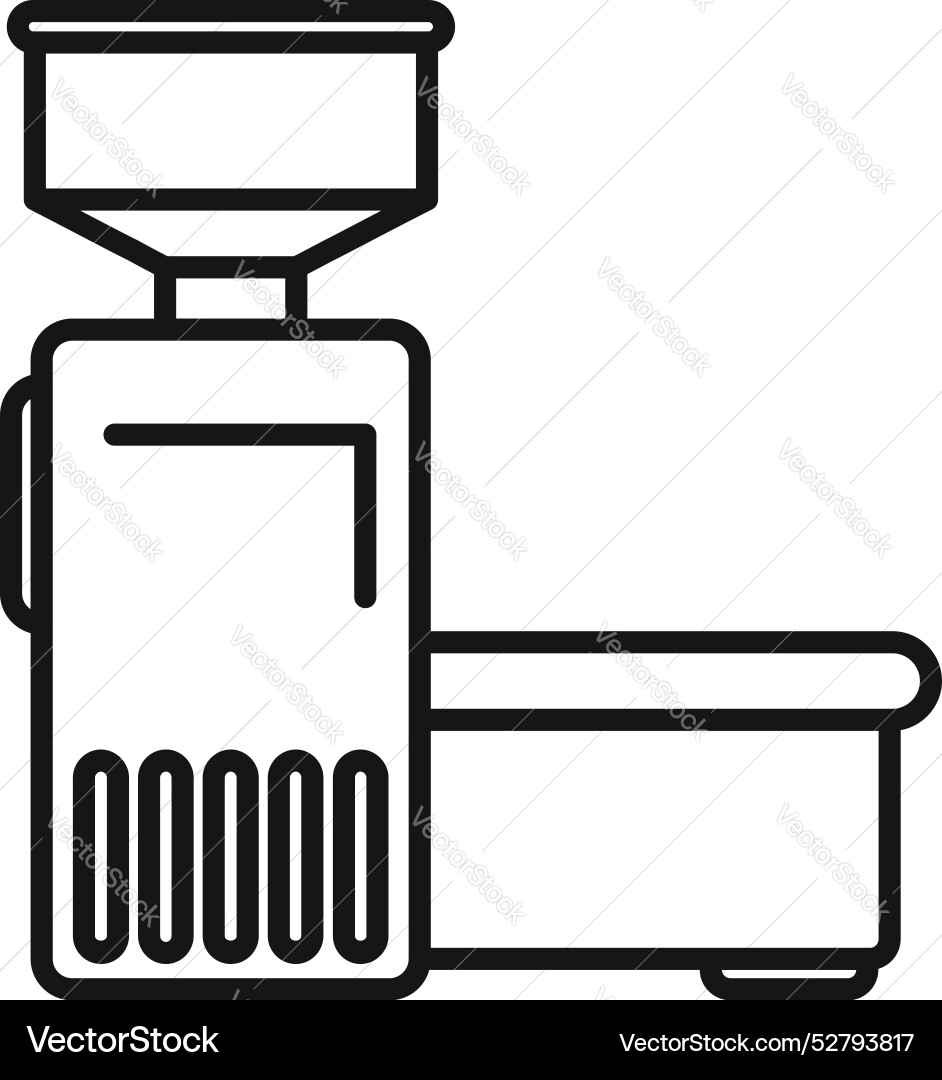 Electric home flour mill machine making fresh Vector Image