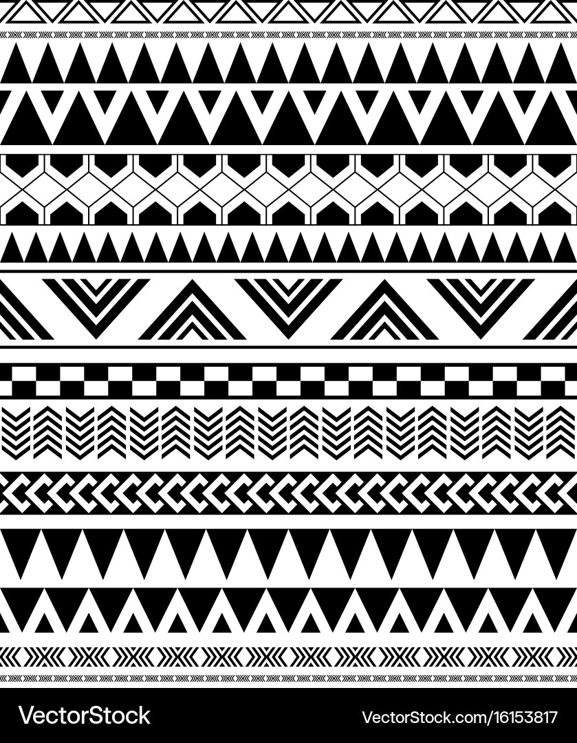 Geometric seamless pattern in native americans Vector Image